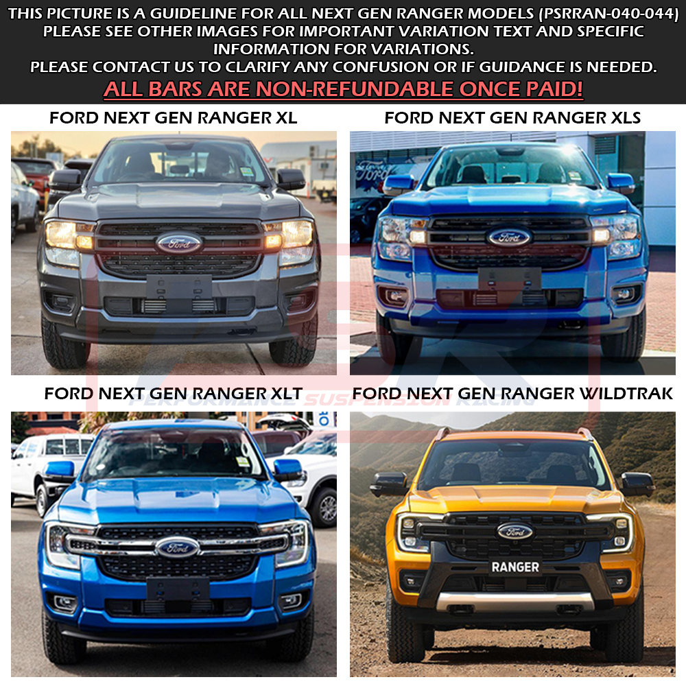 PSR Ambush Bar Ford Ranger Next Gen Ambush Customer Painted Hoopless ...