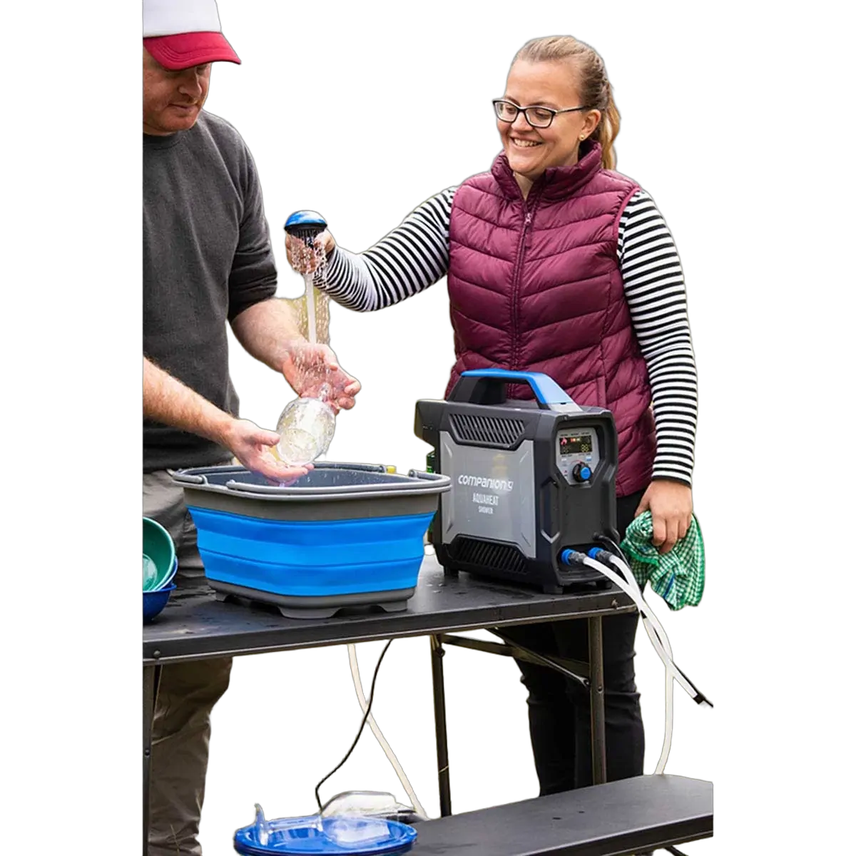 Companion AquaHeat Lithium Rechargeable Gas Hot Water Shower System ...