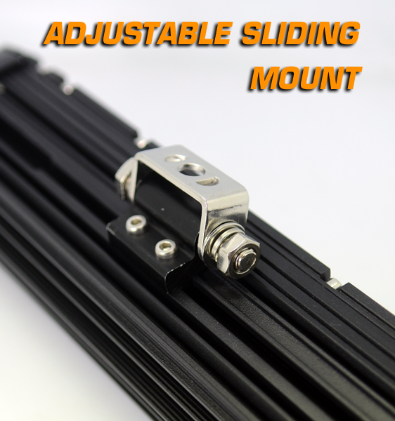 Kings Sliding Brackets For Slim Line Light Bars (Pair), 51% OFF