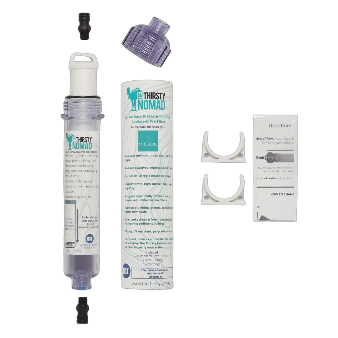 Thirsty Nomad Bore Water & 1 micron Sediment Pre-Filter | Outback Equipment