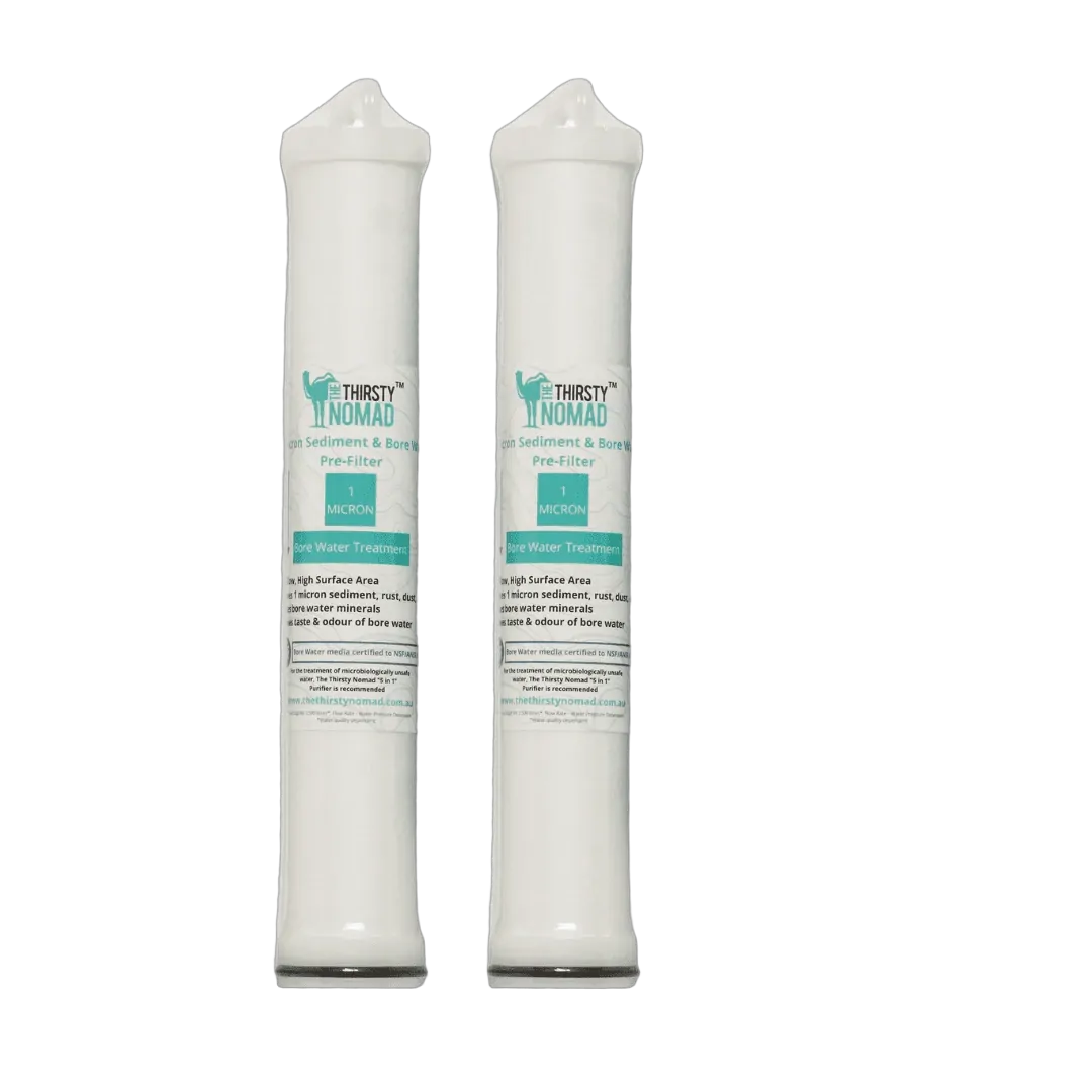 Thirsty Nomad 2 Pack of 1 Micron Sediment & Bore Water Cartridges