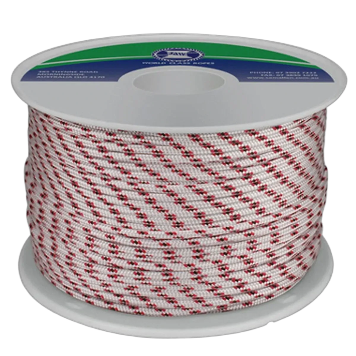 Polyester Yachting Braid 14mm x 100m Red Fleck made in Australian ...
