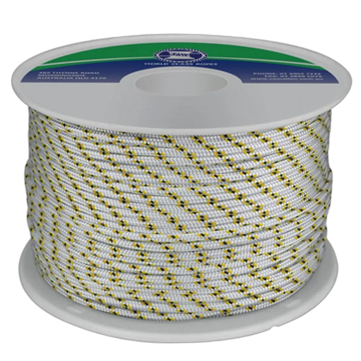 Polyester Yachting Braid 14mm x 100m Yellow Fleck made in Australian ...