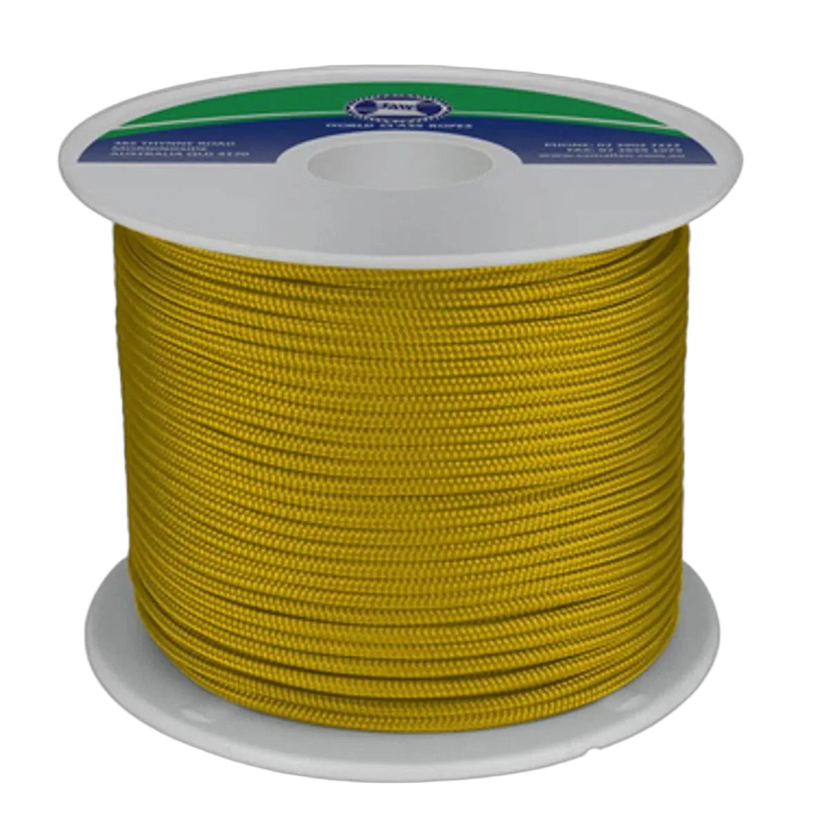 Polyester Double Braid 10mm x 100m SoLid Gold made in Australian ...