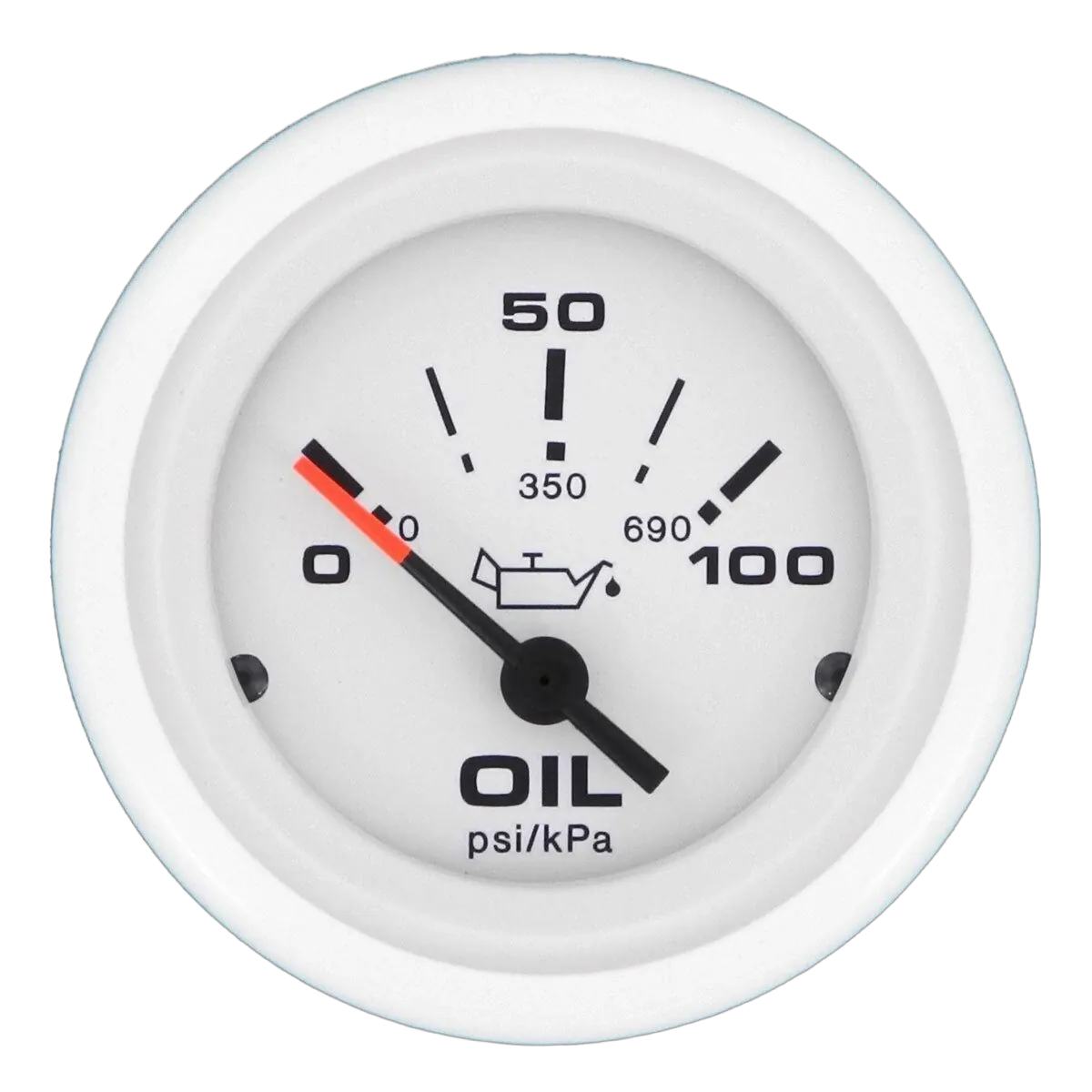 VEETHREE INSTRUMENTS - OIL PRESSURE GAUGE ARCTIC WHITE 0-100PSI ...
