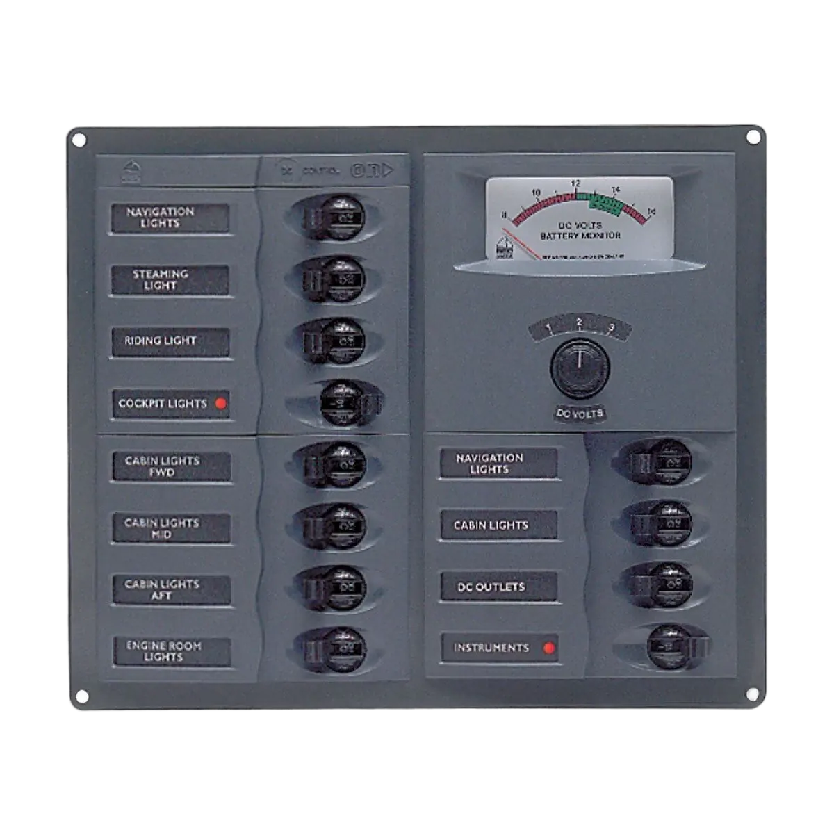 BEP DC Circuit Breaker Switch Panel 12CB 24V Analog | Outback Equipment