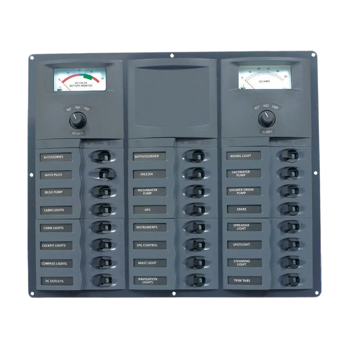 BEP DC Circuit Breaker Switch Panel 24CB 24V Analog | Outback Equipment