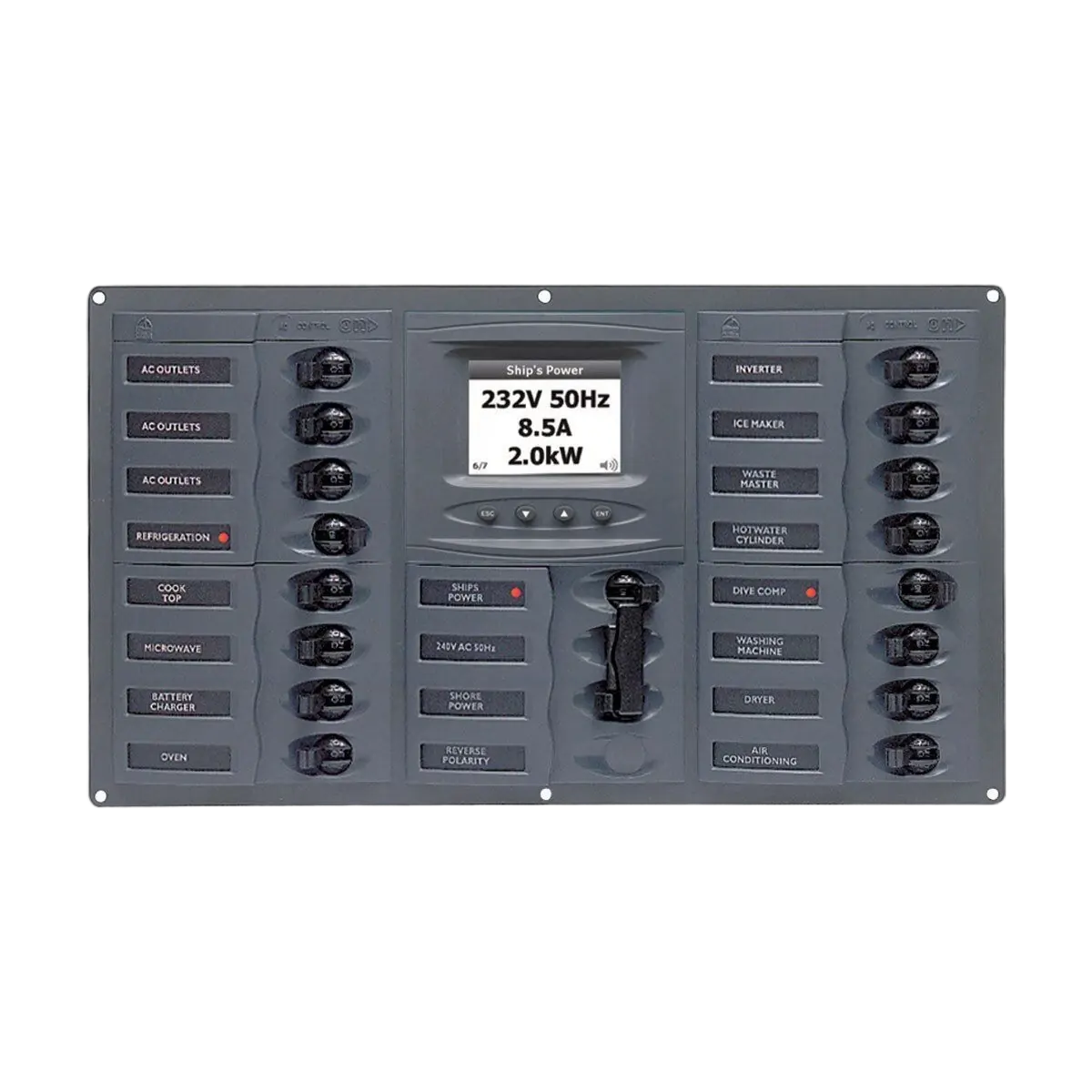 BEP AC Circuit Breaker Switch Panel 16CB AC Digital | Outback Equipment