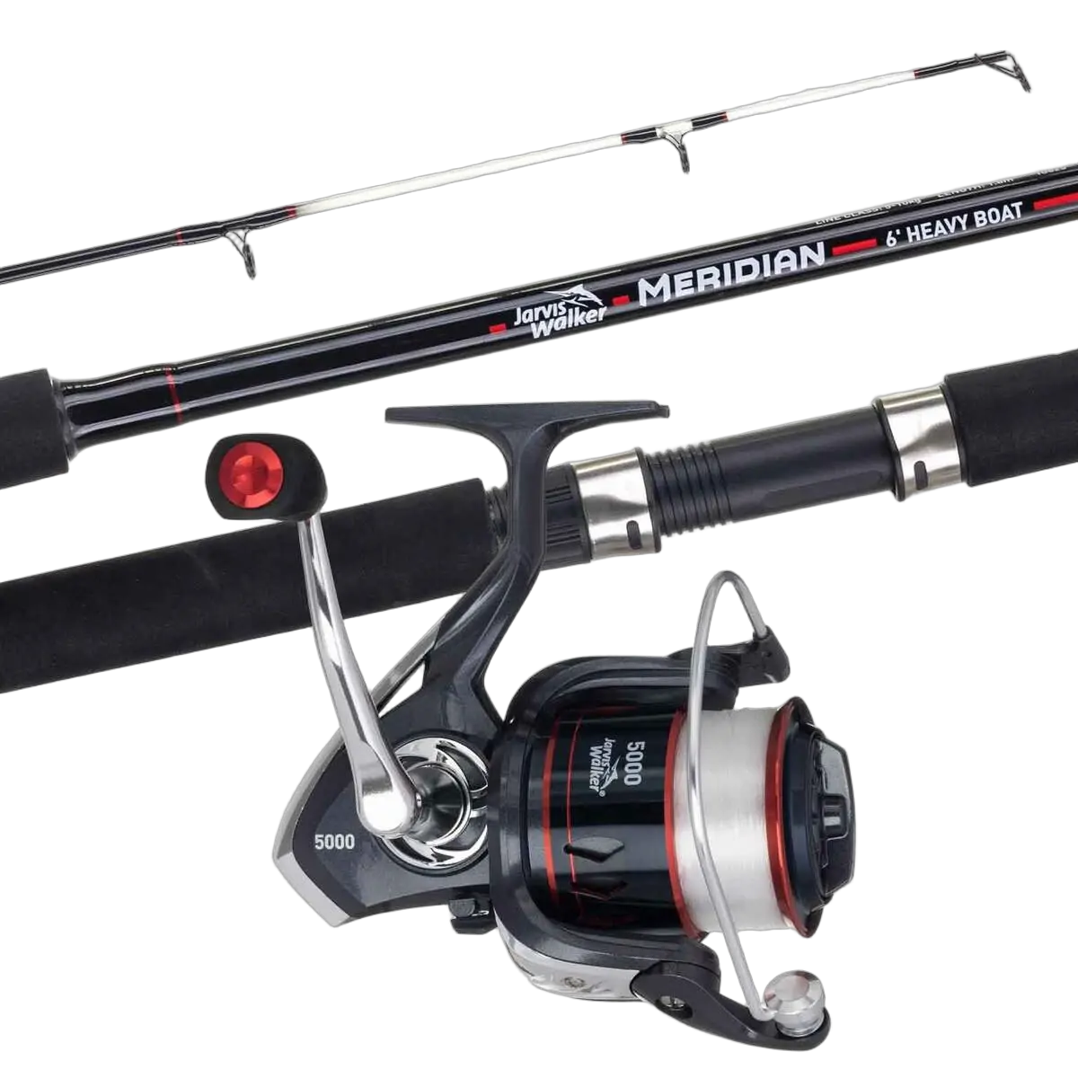 Jarvis Walker Meridian 6' Heavy Boat Rod/Powergraph 5000 Combo 6' 5.2:1 ...