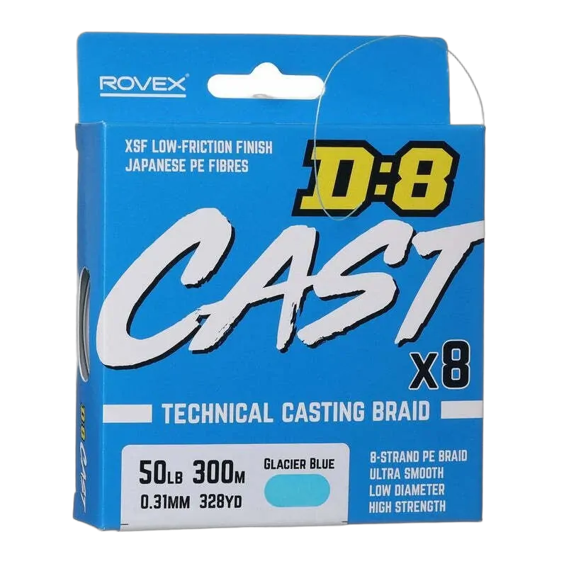 D:8 Cast Braid 3200m/3500yd - Glacier Blue - 20lb | Outback Equipment