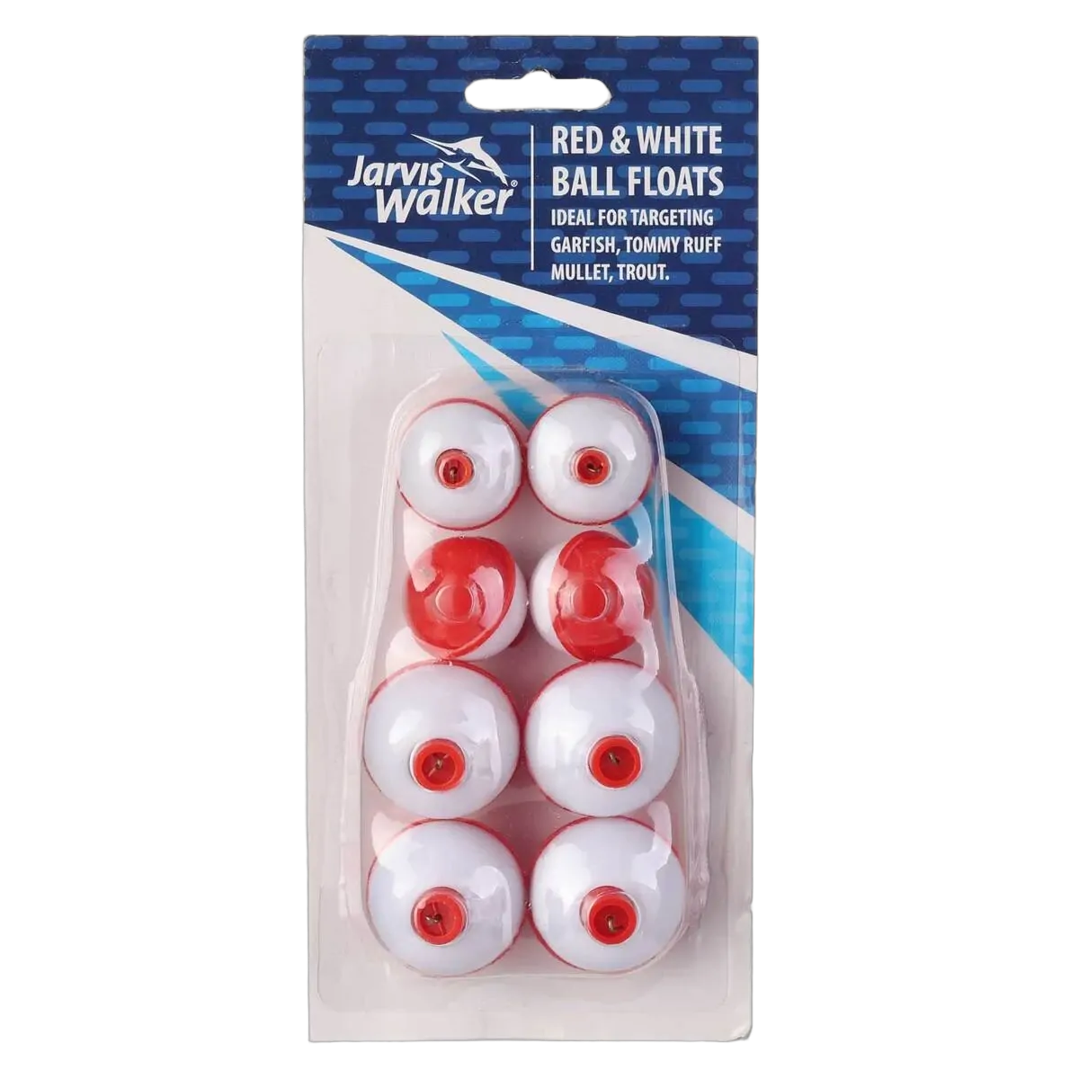 Red & White Floats (4 large & 4 med.) - PK/8 | Outback Equipment