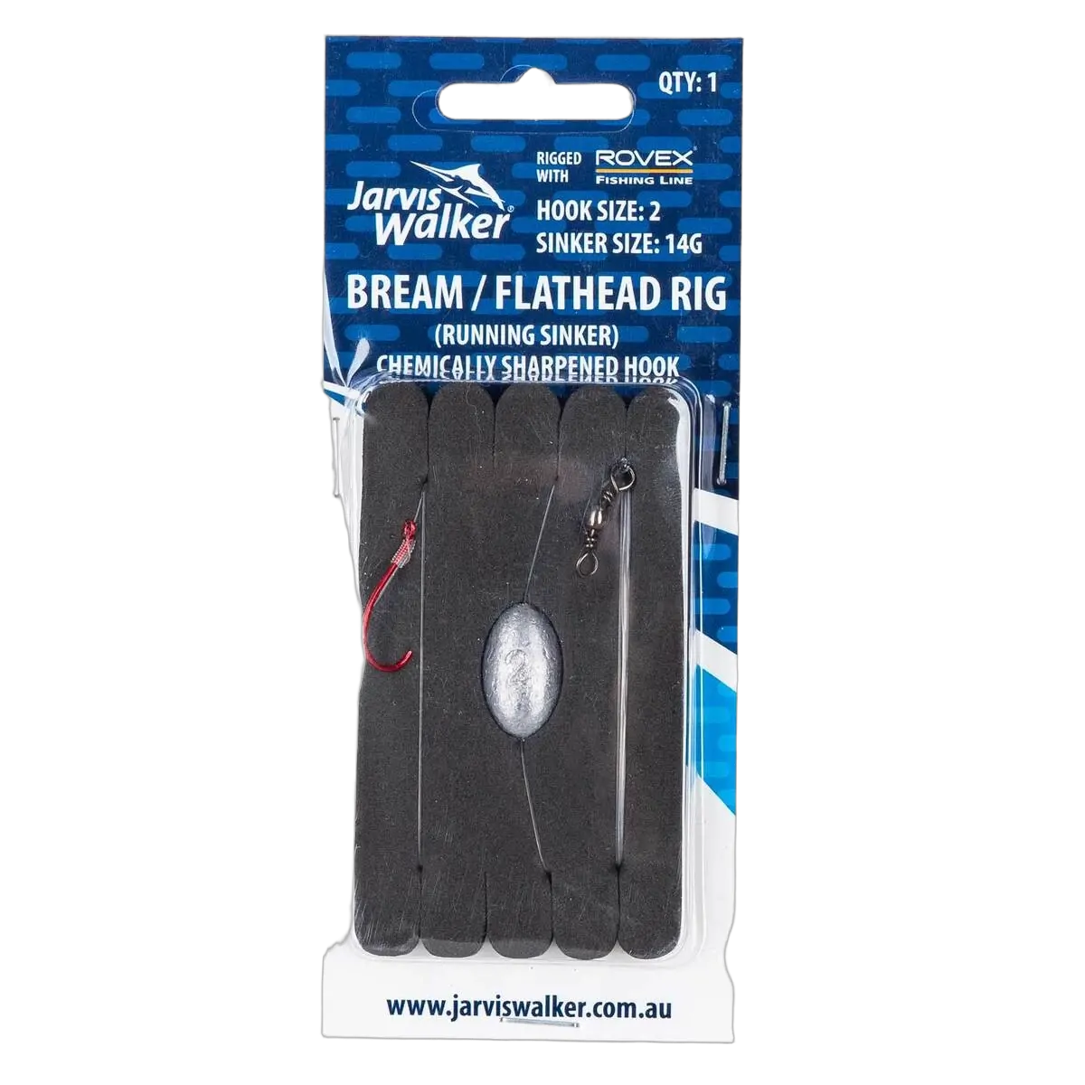 Bream/Flathead Rig With Chemically Sharpened #2 Hook | Outback Equipment