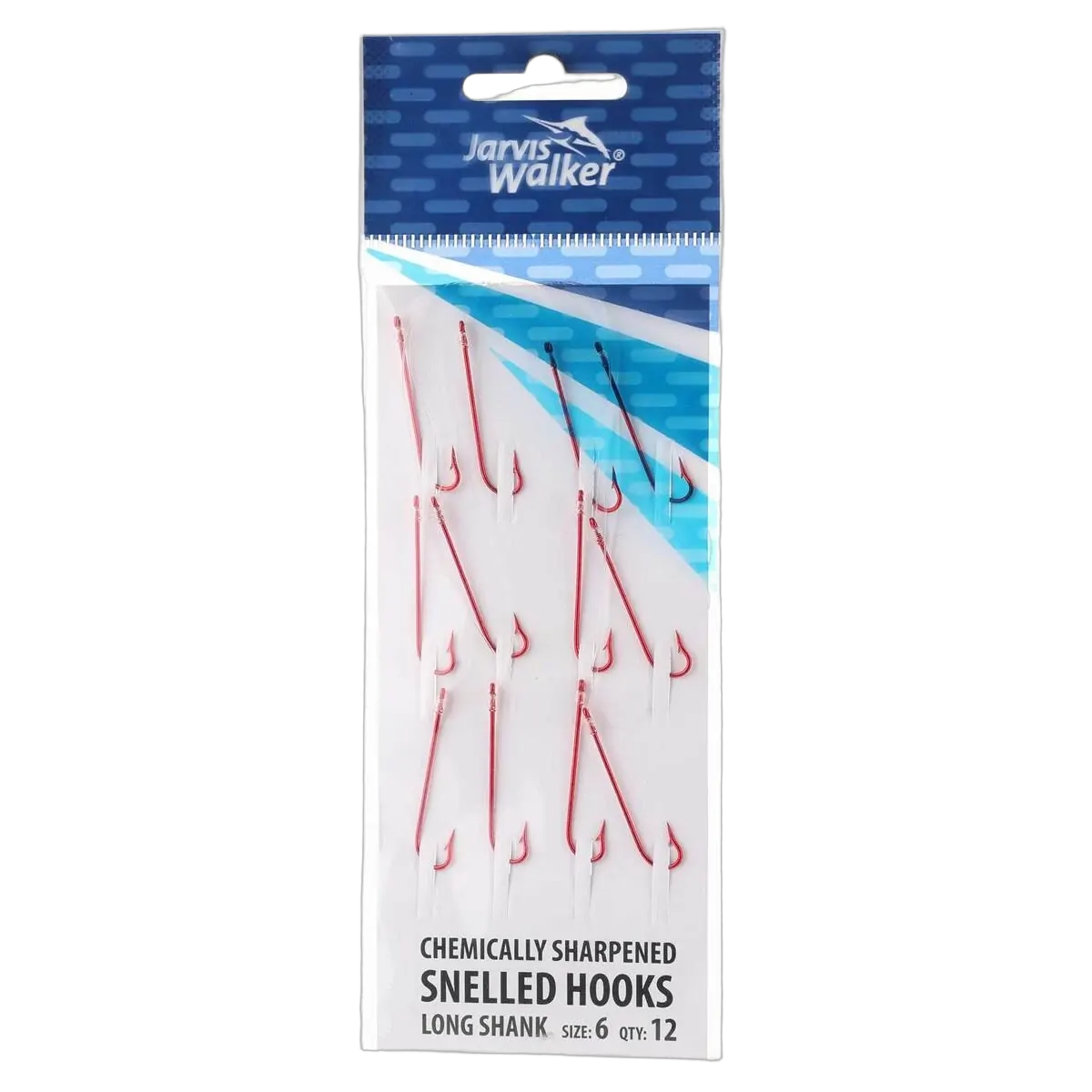 JW C/S Red Snelled Long Shank Hooks - Sz 6 - PK/12 | Outback Equipment