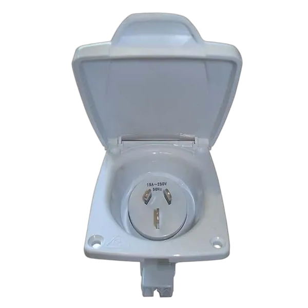 CMS 15AMP WEATHERPROOF POWER INLET IP44 JIL15 | Outback Equipment