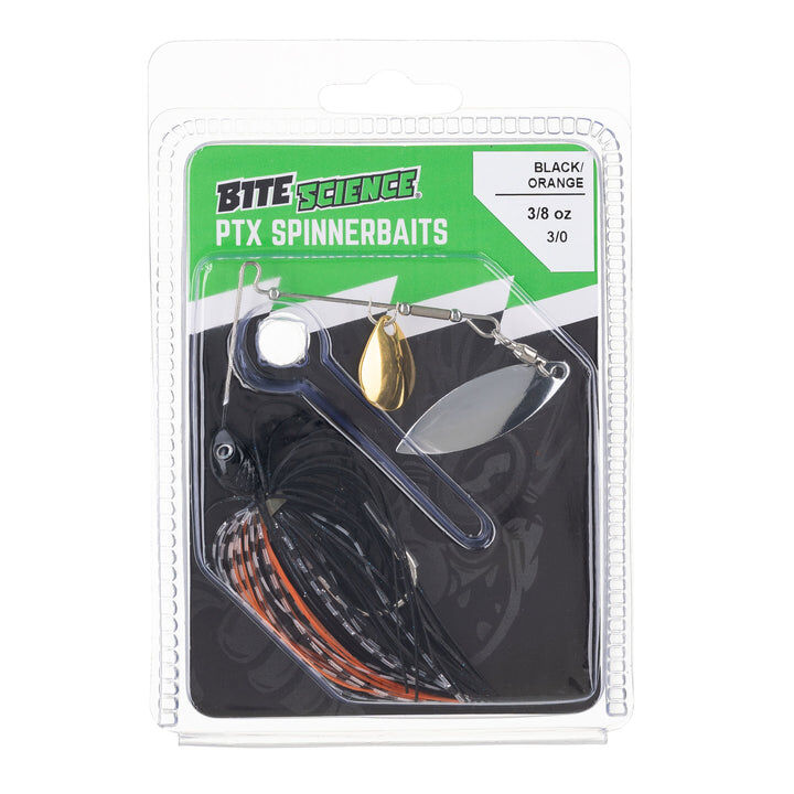 Bite Science PTX Spinnerbait Black / Orange - 3/8oz | Outback Equipment