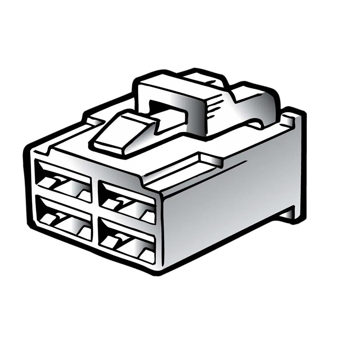 Narva 4 Way Male Quick Connector Housing (10 Pack) | Outback Equipment