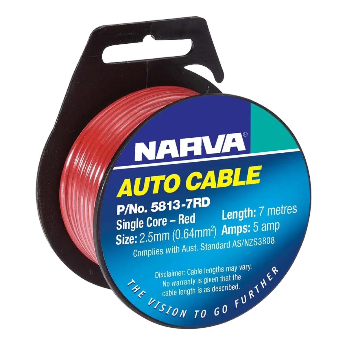 Narva 10A 3mm Red Single Core Cable (7M) | Outback Equipment