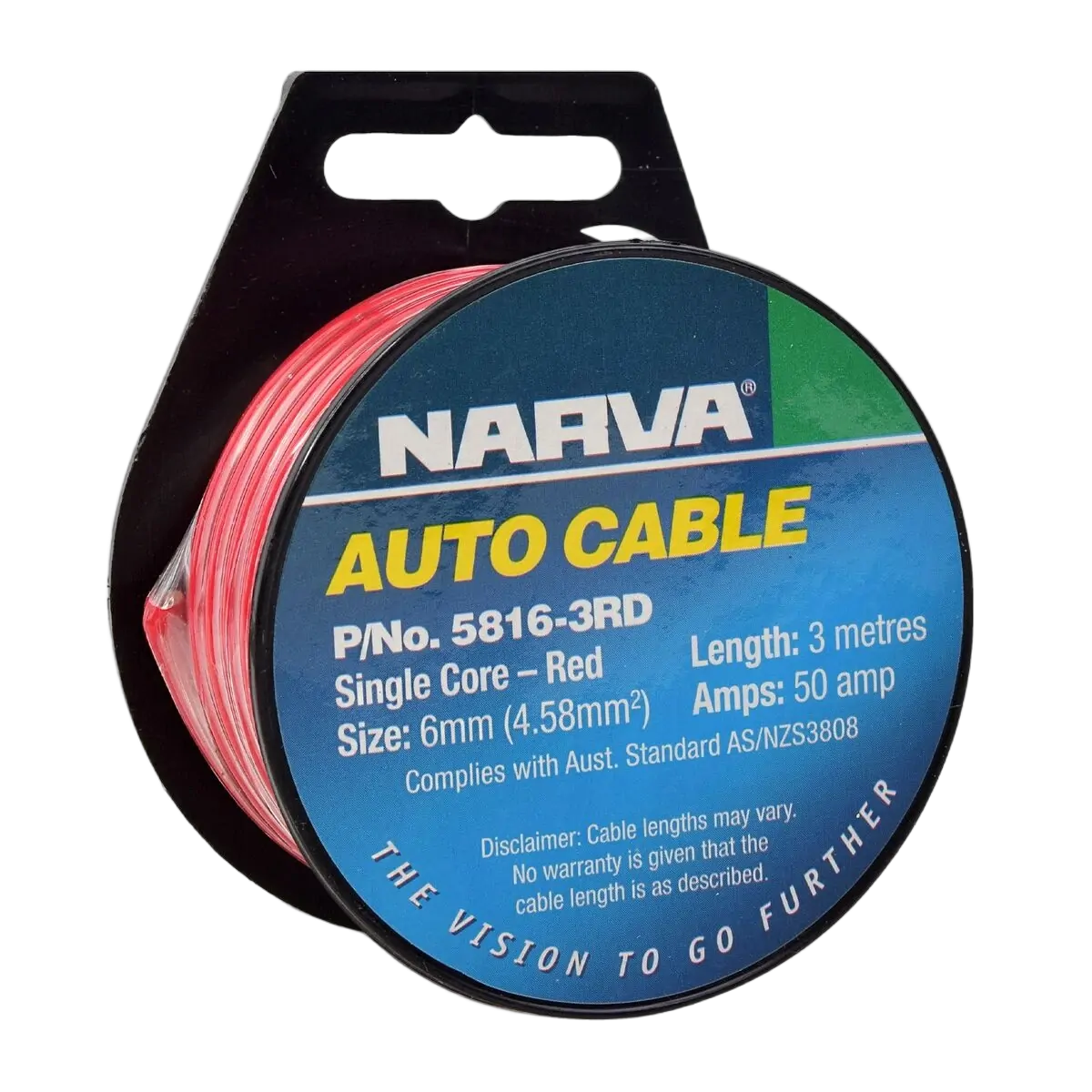 Narva 50A 6mm Red Single Core Cable (3M) | Outback Equipment