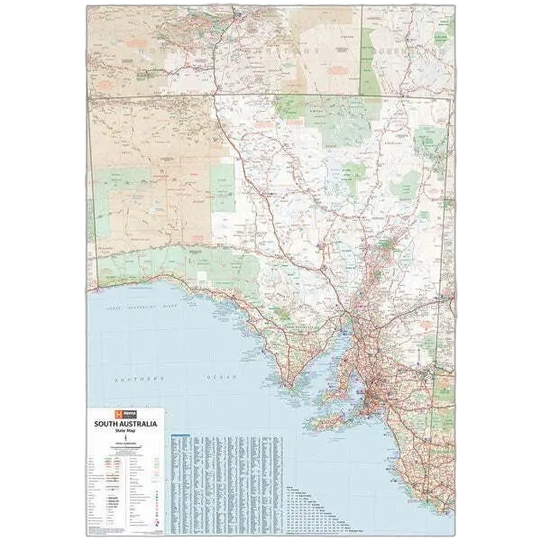 South Australia State Map - 700x1000 - Laminated | Outback Equipment