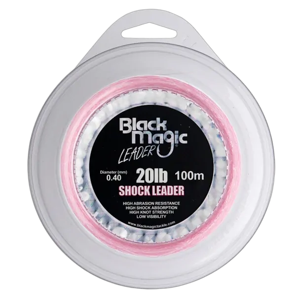 Black Magic Pink Shock Leader 20LB - 150LB | Outback Equipment