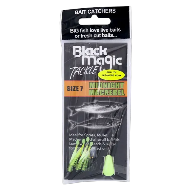 Black Magic Sabiki Midnight Mackerel #7 (10 Pack) | Outback Equipment