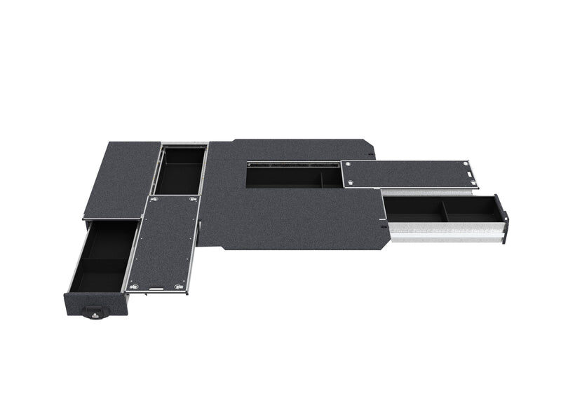 4WD Interiors Dual Side Drawers & Single Rear Drawers Toyota Hiace 01/ ...