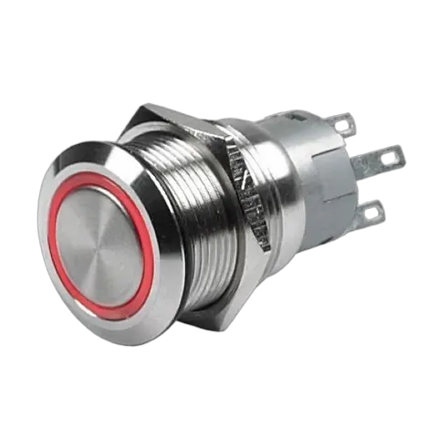 Czone Push Button On/Off With Red Led, 3.3V | Outback Equipment