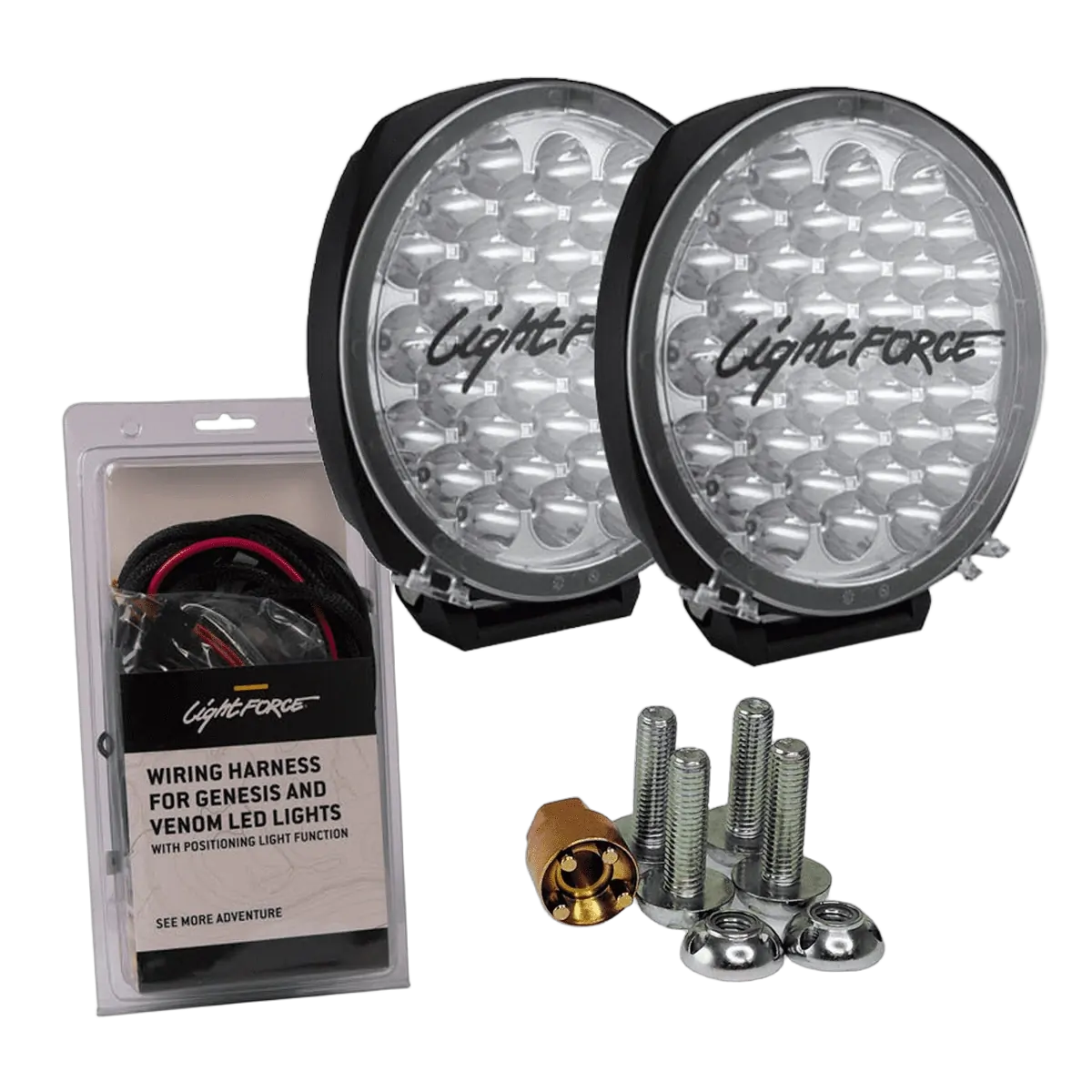 Lightforce Genesis LED Driving Lights (Includes Harness & Anti Theft Nuts)