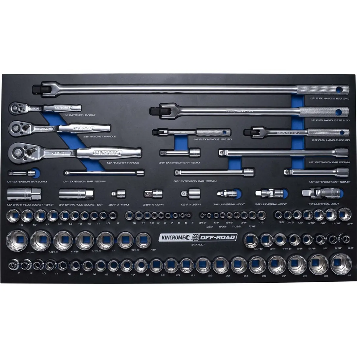 Kincrome Off-Road 93 Piece Sockets & Accessories Eva Tray | Outback ...