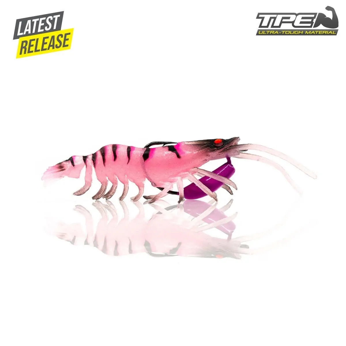 Chasebaits Flick Prawn 65 Col 03 Pink Devil (2pc) | Outback Equipment