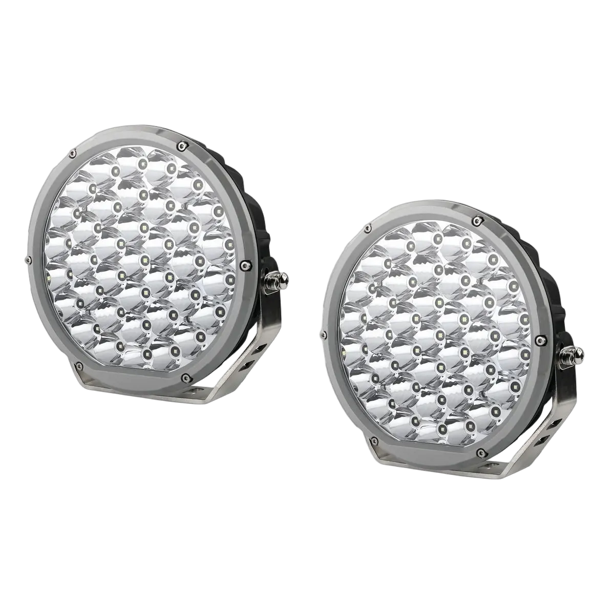 Hulk 4x4 Pkt 2 9" Rnd Led Driving Lamp Drivng Beam 9-36V 160W 37 Led ...