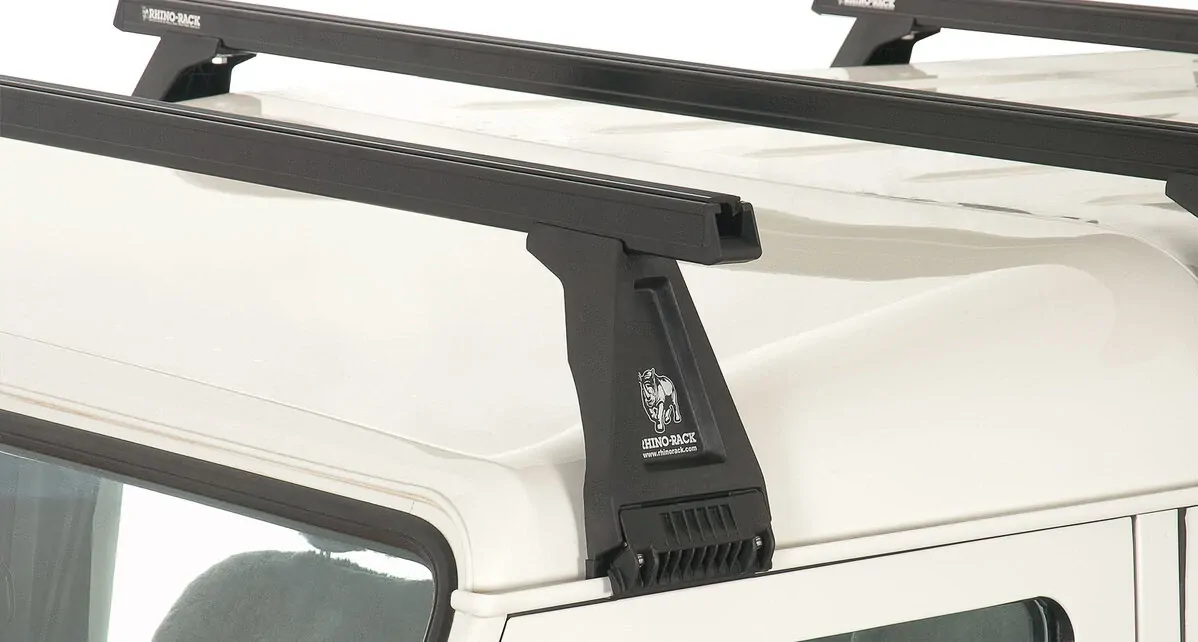 Rhino Rack Heavy Duty RL210 Black 3 Bar Roof Rack to suit LAND ROVER ...