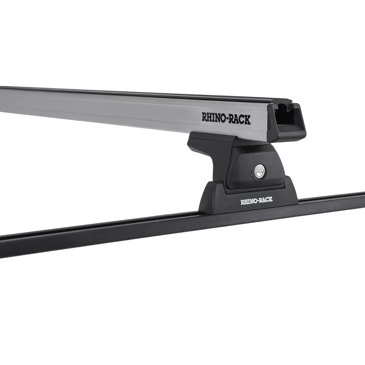 Rhino Rack Heavy Duty RLT600 Trackmount Silver 1 Bar Roof Rack to suit FORD F450 | Outback Equipment