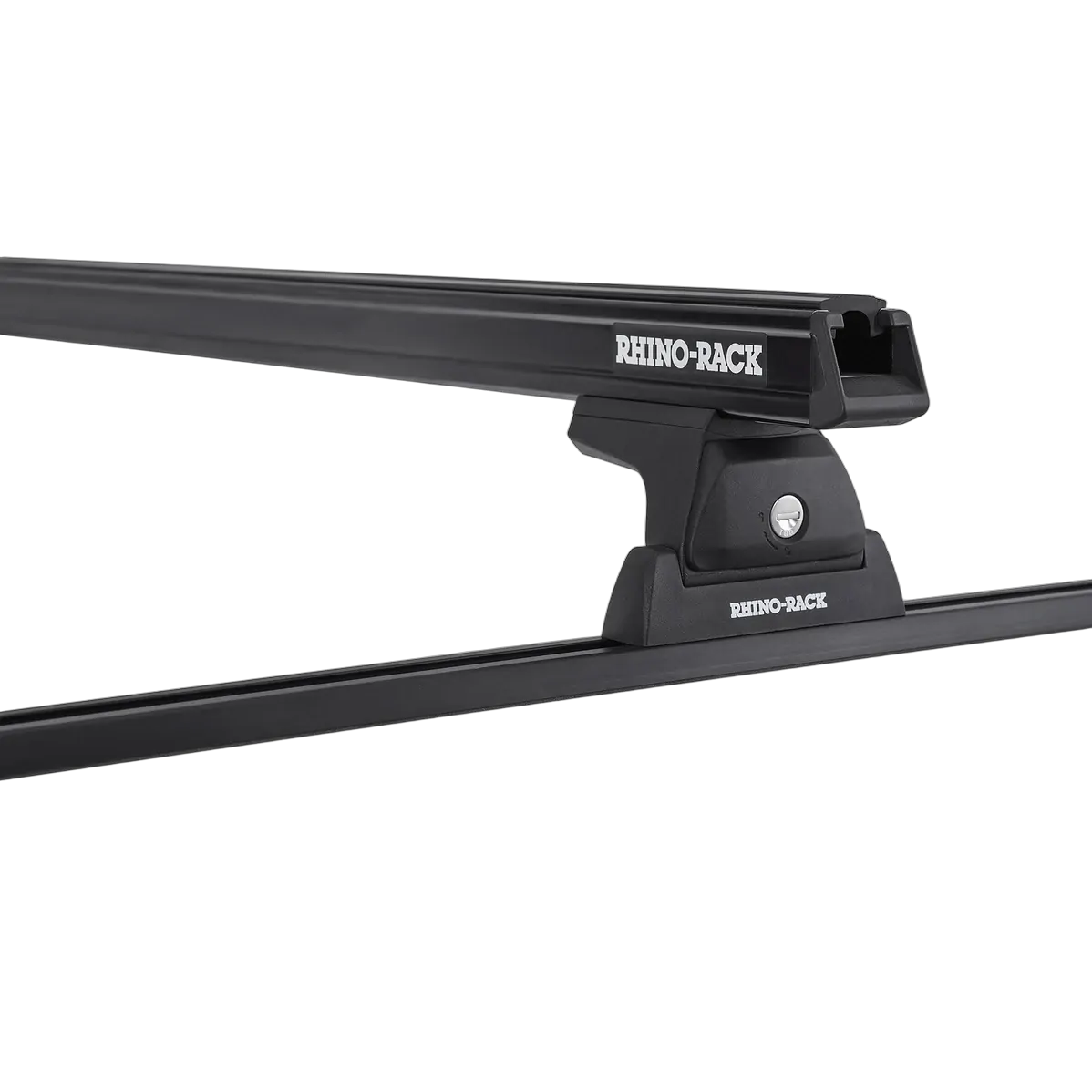 Rhino Rack Heavy Duty RLT600 Trackmount Black 2 Bar Roof Rack to suit ...