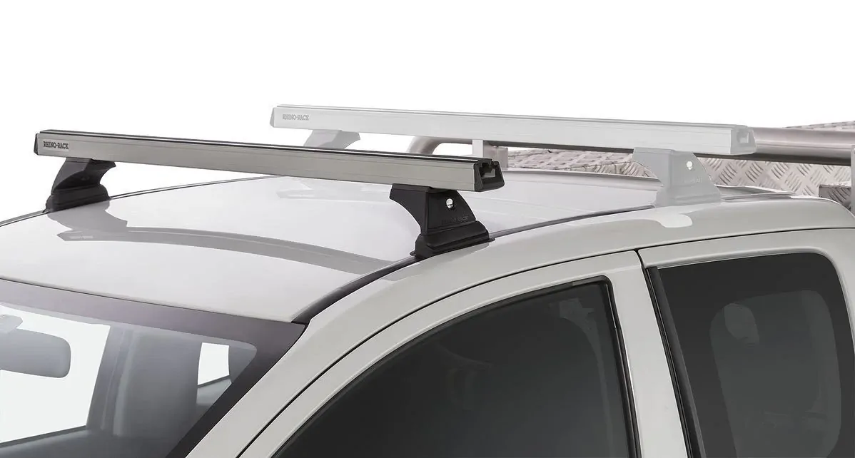 Rhino Rack Heavy Duty Rlt600 Ditch Mount Silver 1 Bar Roof Rack (Front ...