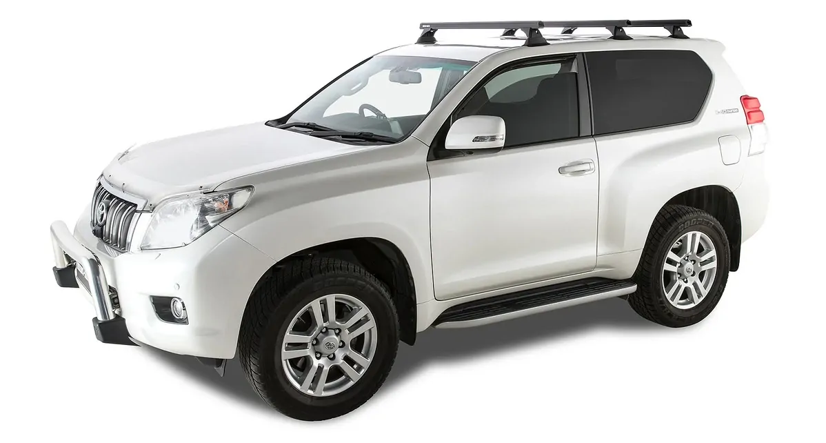 Rhino Rack Heavy Duty RCH Black 3 Bar Roof Rack to suit TOYOTA Prado ...