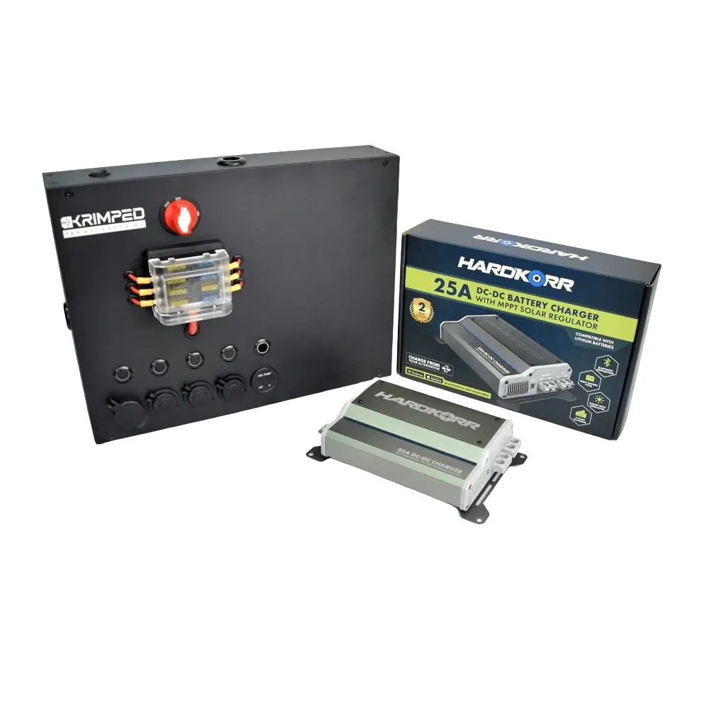 Krimped Large DC Control Box & Hard Korr 25a DCDC | Outback Equipment