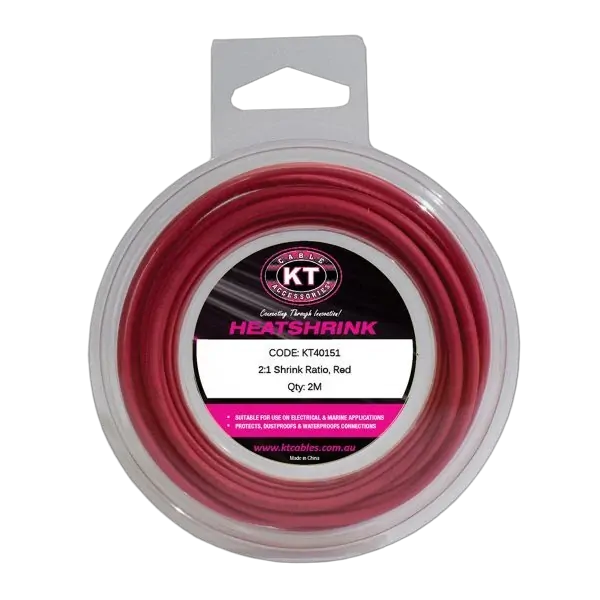 Heatshrink, Mini Spool, 19Mm, Red, 2M | Outback Equipment
