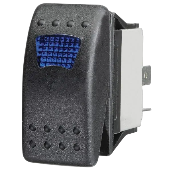 Blue Led Sealed Rocker Switch, On/Off, 16Amps At 12V, | Outback Equipment