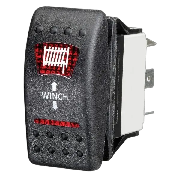 Red Led ‘Winch’ Sealed Rocker Switch, On/Off, 16Amps At 12V, | Outback ...