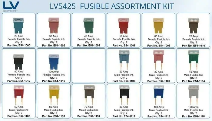 Fusible Link Assortment Kit Female And Male Fusible Links Contains 36 ...
