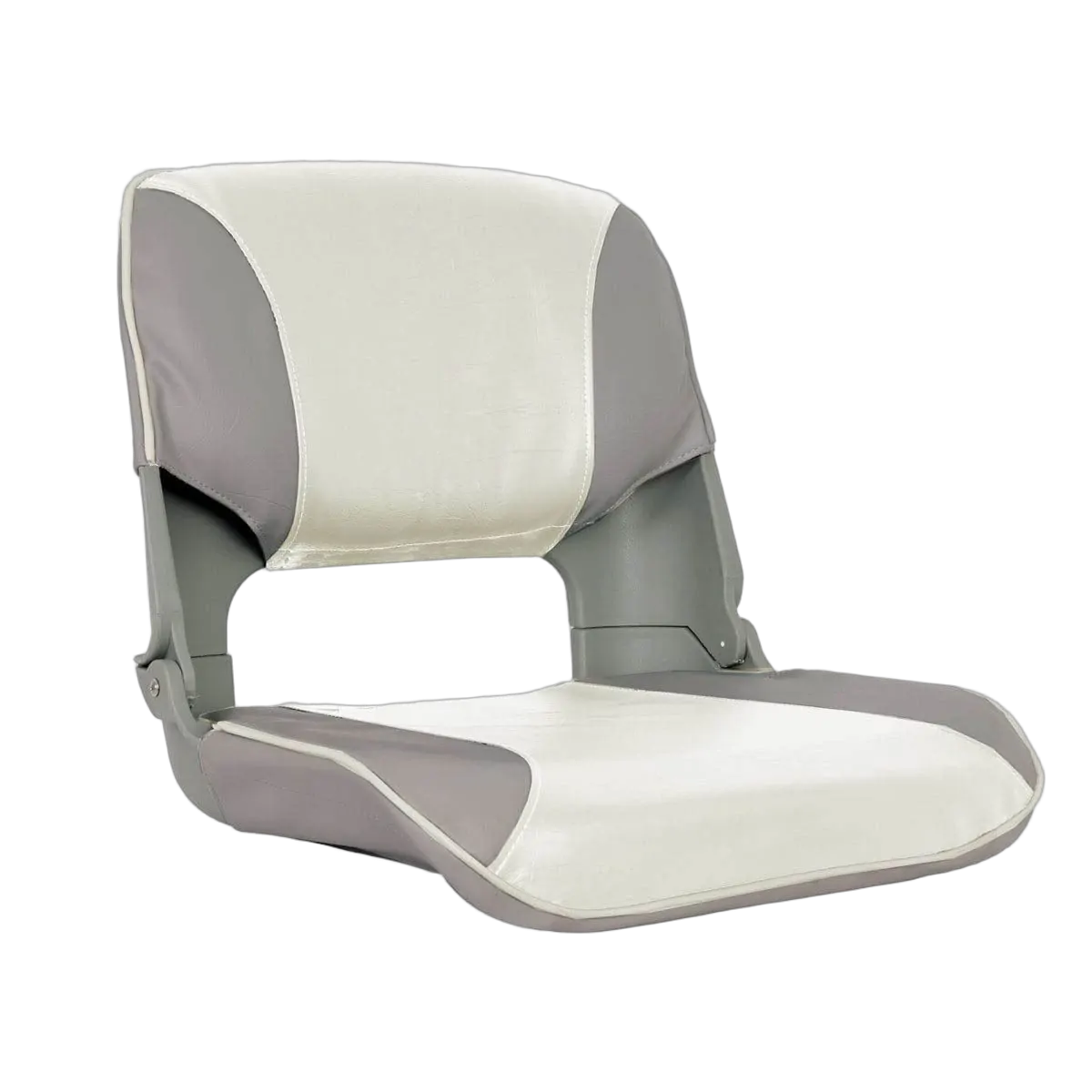 Skipper Seat Folding Upholstered 5 Panel Grey/White | Outback Equipment