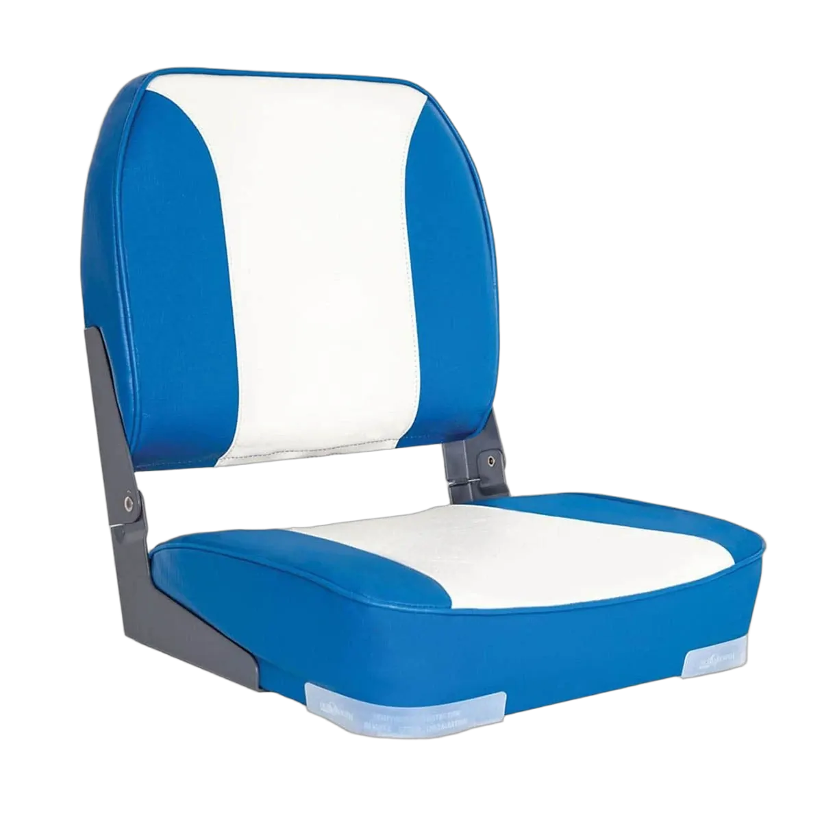 Deluxe Fold Down Seat Upholstered Blue/White | Outback Equipment