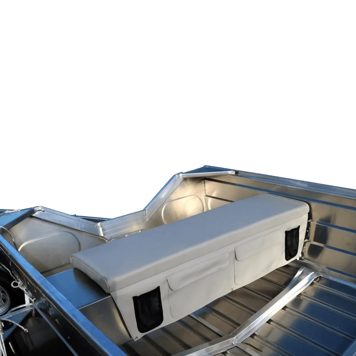 Oceansouth Boat Bench Cushion & Side Pockets 1200mm x 400mm Grey ...