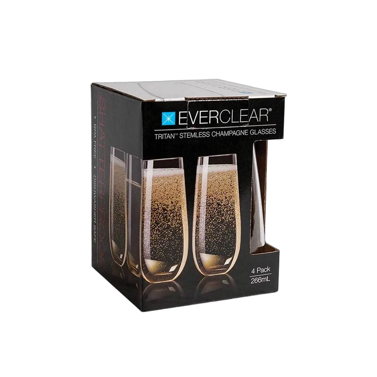 Everclear Tritan 266ml Stemless Champagne Glass - 4 pack | Outback ...