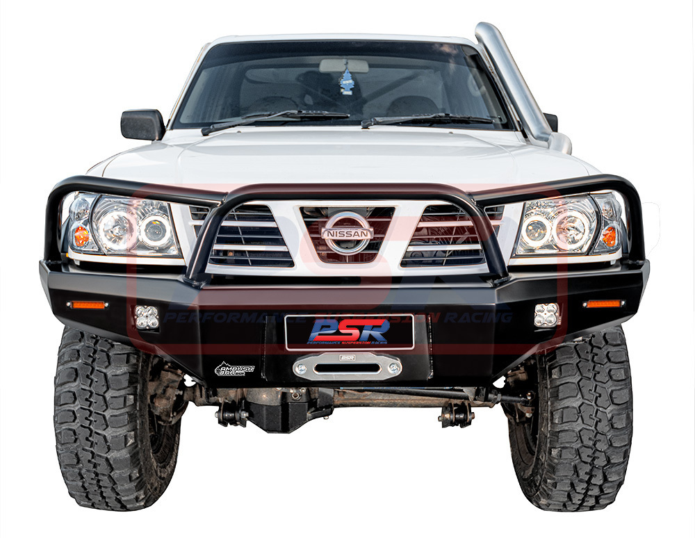 PSR Ambush Bar Nissan Patrol GU Series 1-2-3 Ambush Satin Black Triple ...