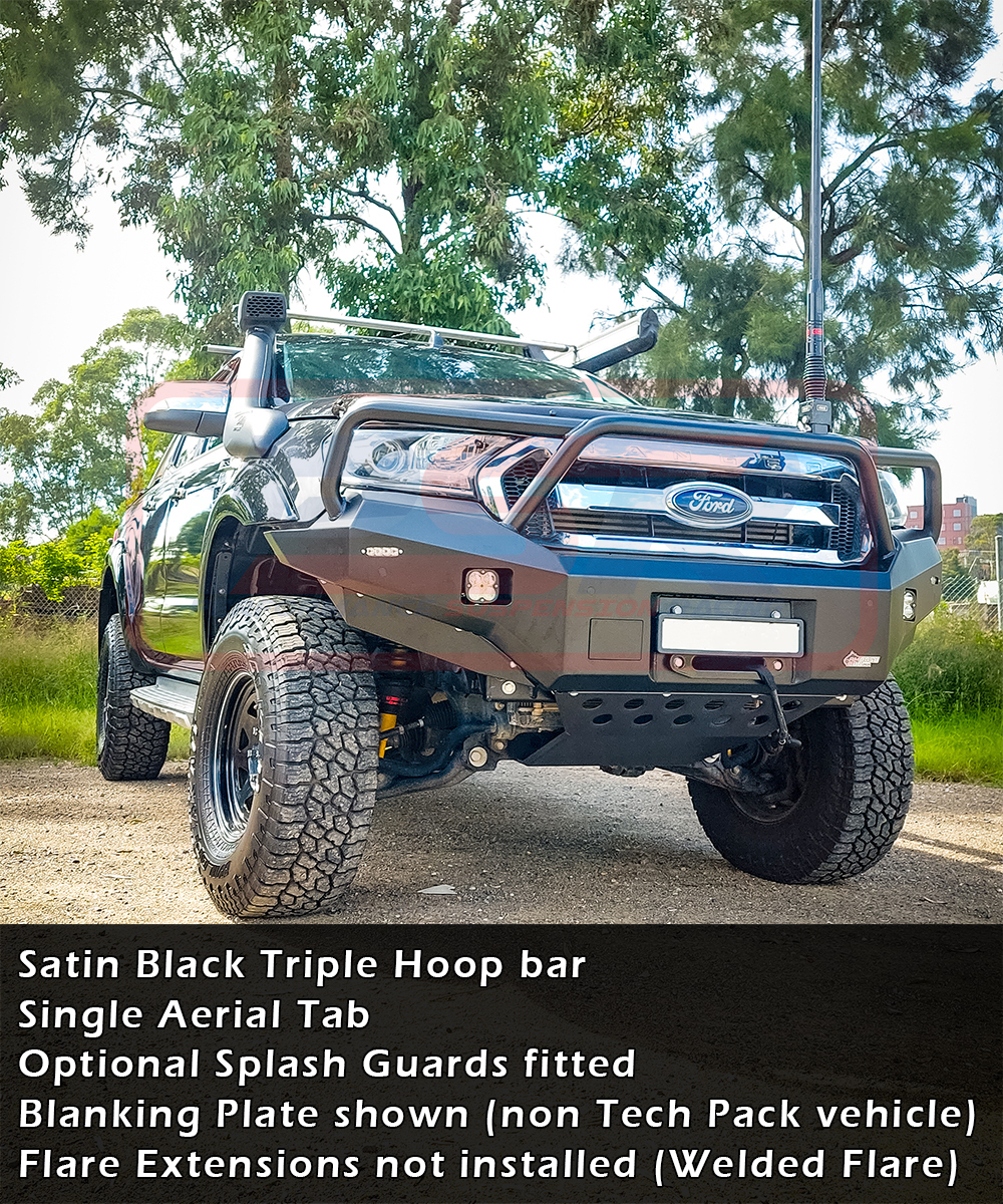 PSR Ambush Bar Ford Ranger PX MK2 8/15-7/18 Ambush Satin Black Triple ...