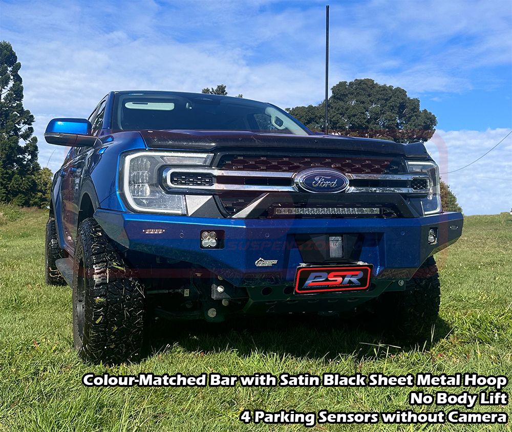 PSR Ambush Bar Ford Ranger Next Gen Ambush Satin Black Sheet Metal Hoop ...
