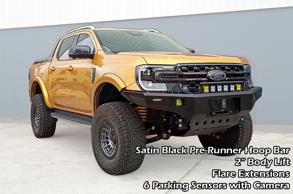 PSR Ambush Bar Ford Ranger Next Gen Ambush Satin Black Pre-Runner Hoop ...
