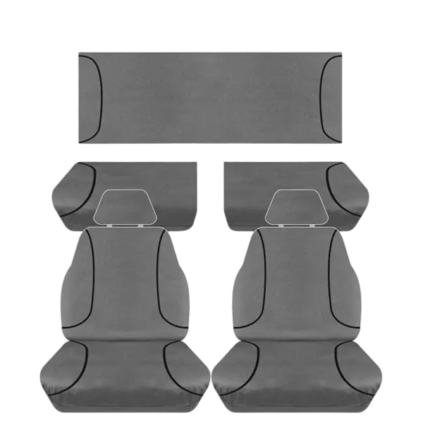 Tuff Terrain Canvas Grey Seat Covers to Suit Ford Ranger PX XL XLT ...